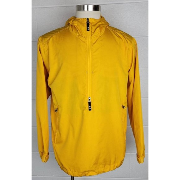Nike | Jackets & Coats | Nike Mens Yellow Half Zip Windbreaker Jacket ...